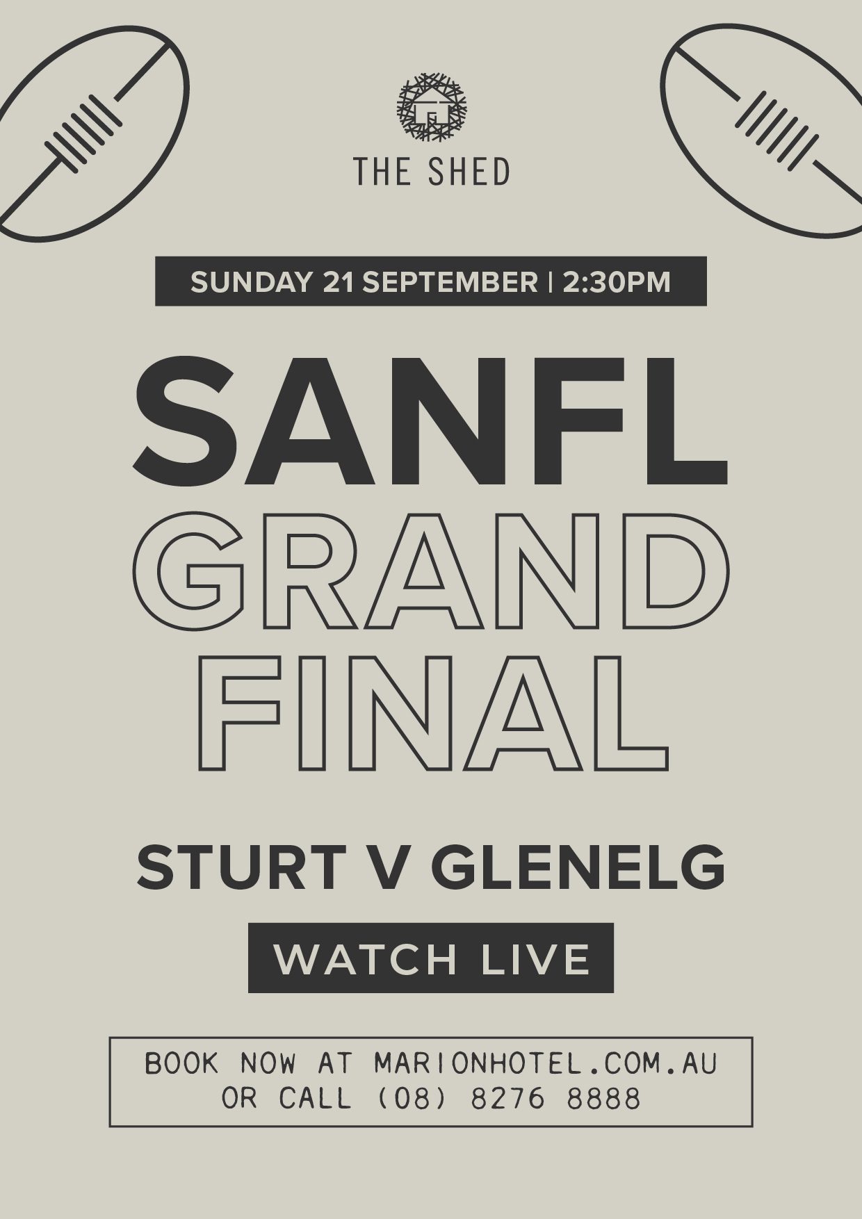 SANFL Grand Final - Marion Hotel
